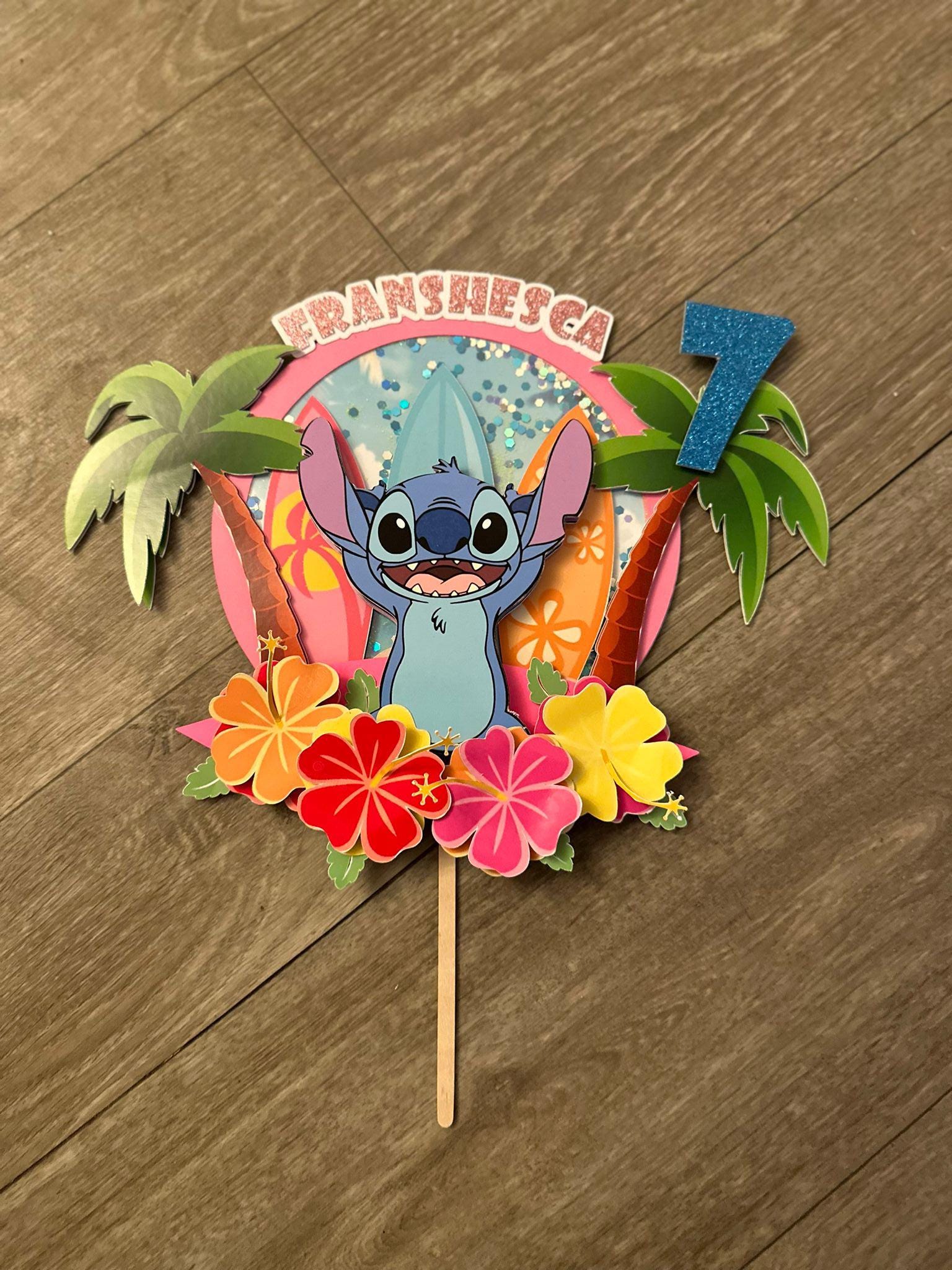 Personalized Stich Topper Cake Topper Girl Cake Topper Birthday Party ...