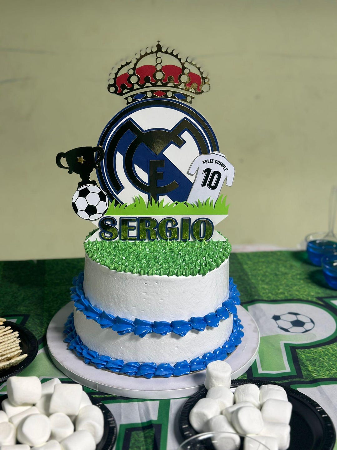 Soccer Topper - Custom Personalized Birthday - Soccer - Cake Topper Boy ...