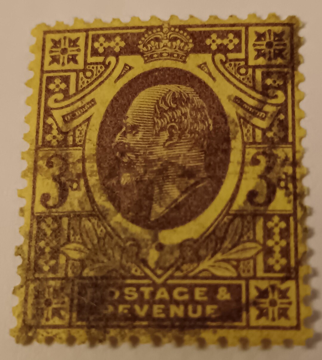 Vintage English Stamp. 1902. King Edward VII. 3 Penny Brown. Good Used ...
