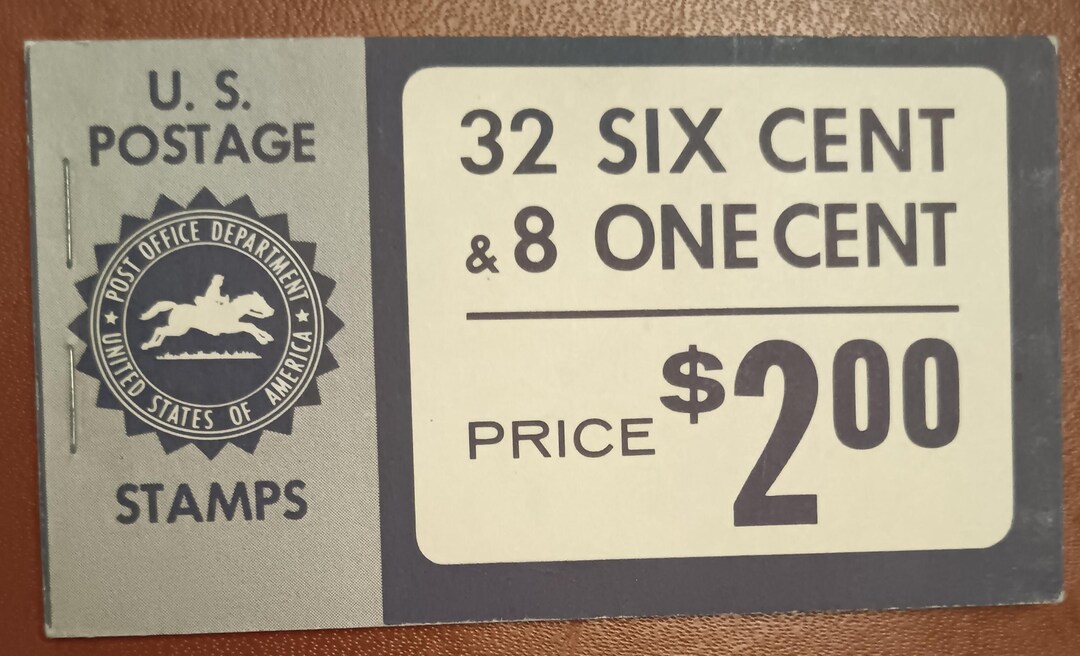 Vintage USA Stamps. 1960's. Complete Book of 40 Stamps. 32 X 6 Cent ...