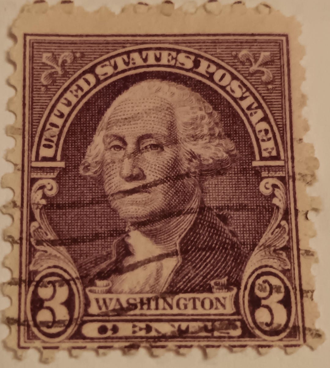 RARE Vintage Stamp USA George Washington 3 Cents Purple - Etsy