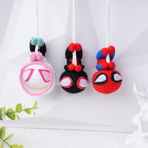 NEW! Crochet Spider-man Car Hanger, Funny Car Accessories, Unique Car ...