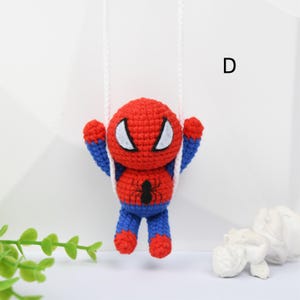 Crochet Spider-man Car Hanger, Amigurumi Car Accessories, Handmade ...