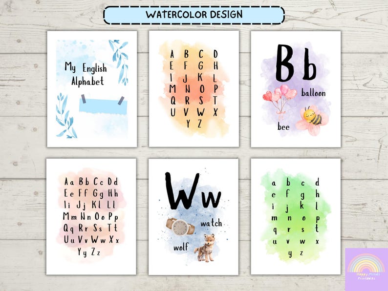 Alphabet Illustration Letter Size Printable, ABC Letters Drawings Black ...