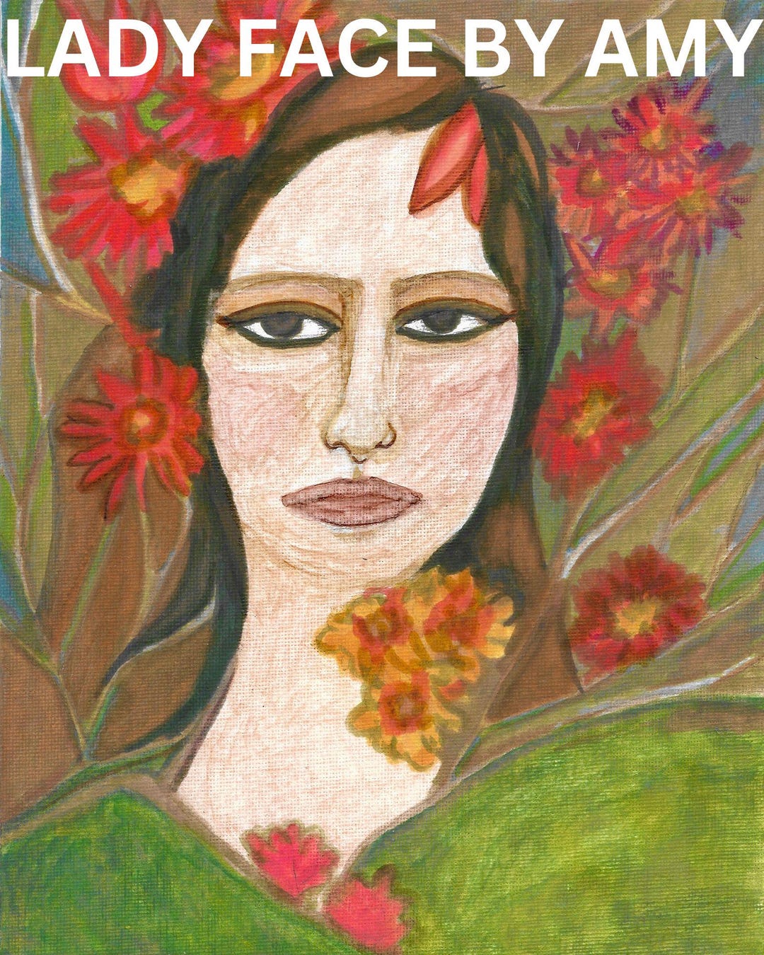 Miriam ; Art Print of Female Portrait, Wall Art, 8”x10”, Unframed - Etsy