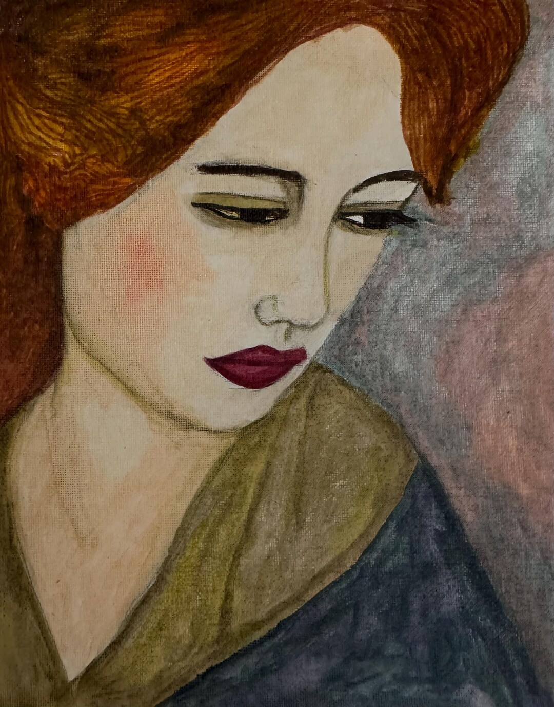 Avery ; Digital Art Print of Female Portrait - Mixed Media Wall Art - Etsy