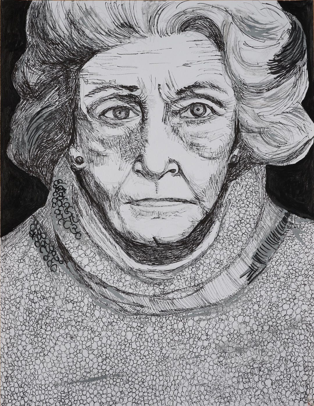 Lillian , Pen and Ink , Illustration Digital Art Print,b&w Illustration ...