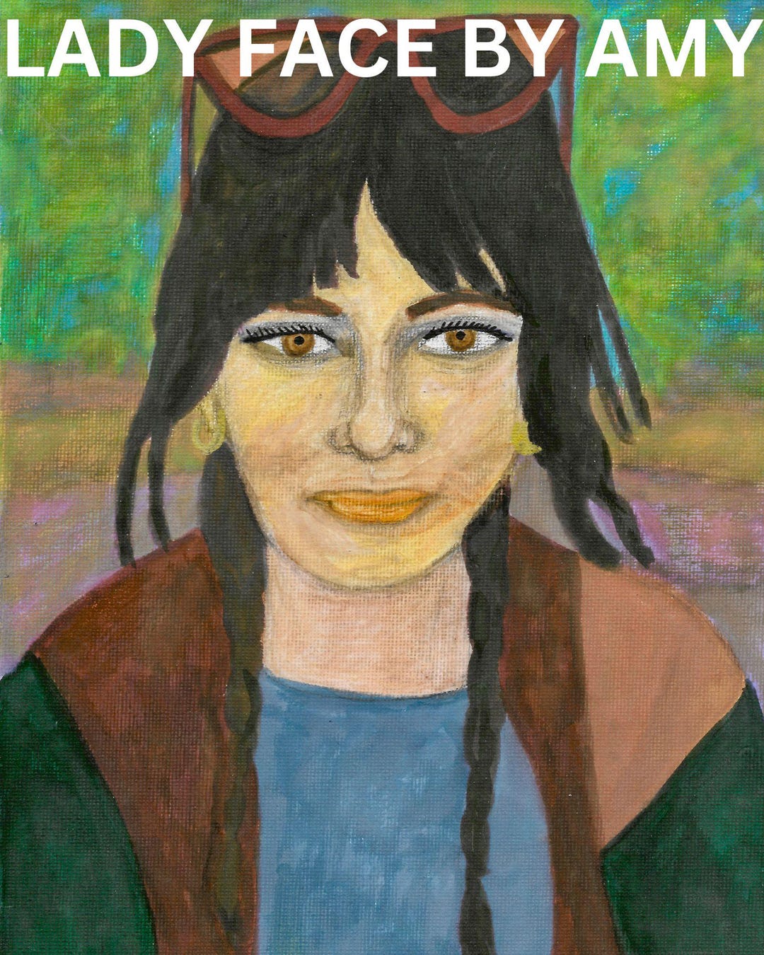 Danielle; Art Print of Female Portrait,mixed Media, Wall Art,8"x10 ...