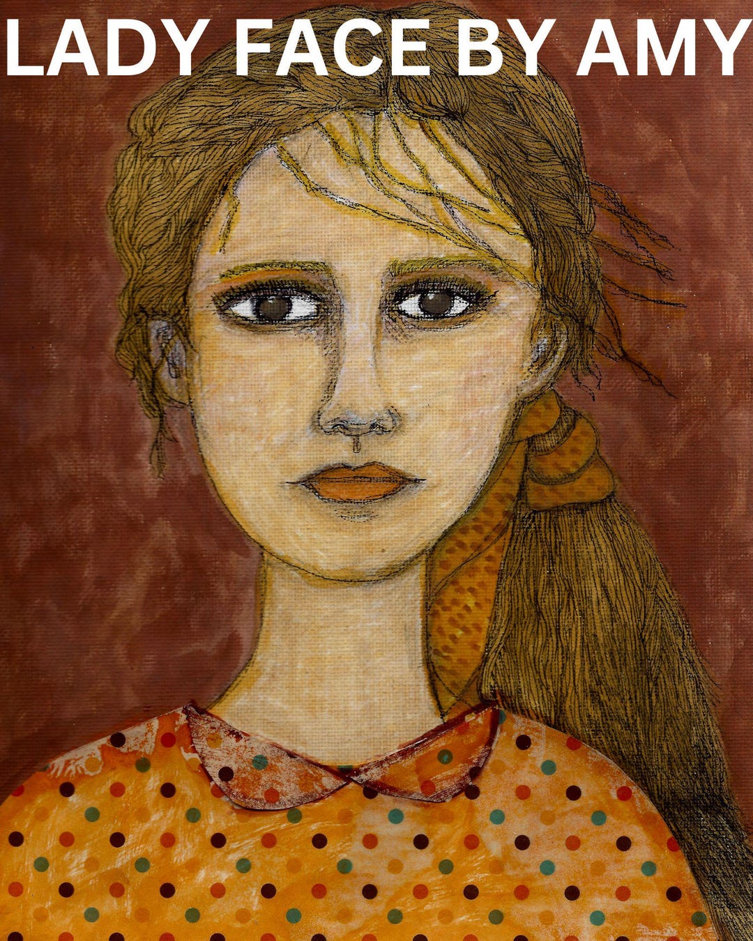 Felicia; Art Print of Female Portrait - Mixed Media Wall Art - Etsy
