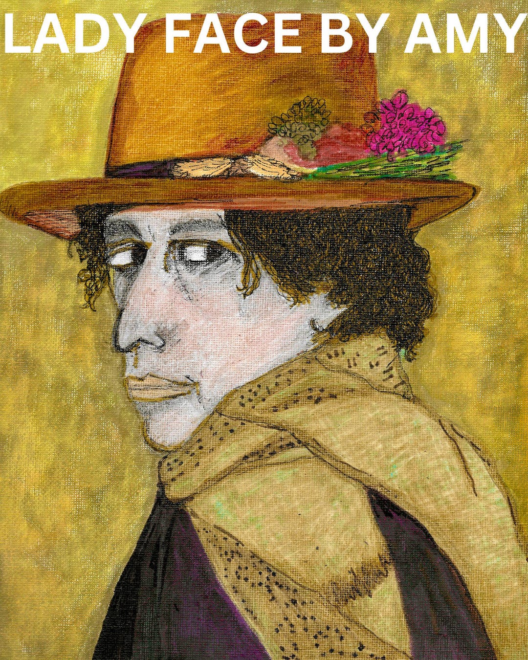 Dylan; Digital Art Print of Male Portrait - Icon Inspired Art - Etsy