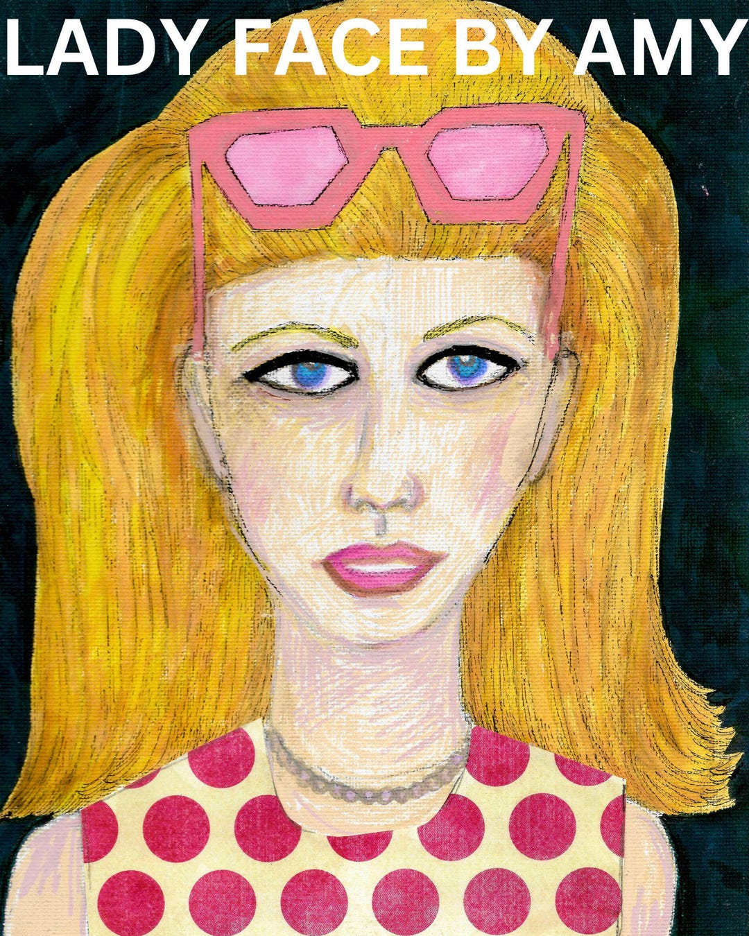 Priscilla;art Print of Female Portrait- Mixed Media, Wall Art, 8"x10 ...