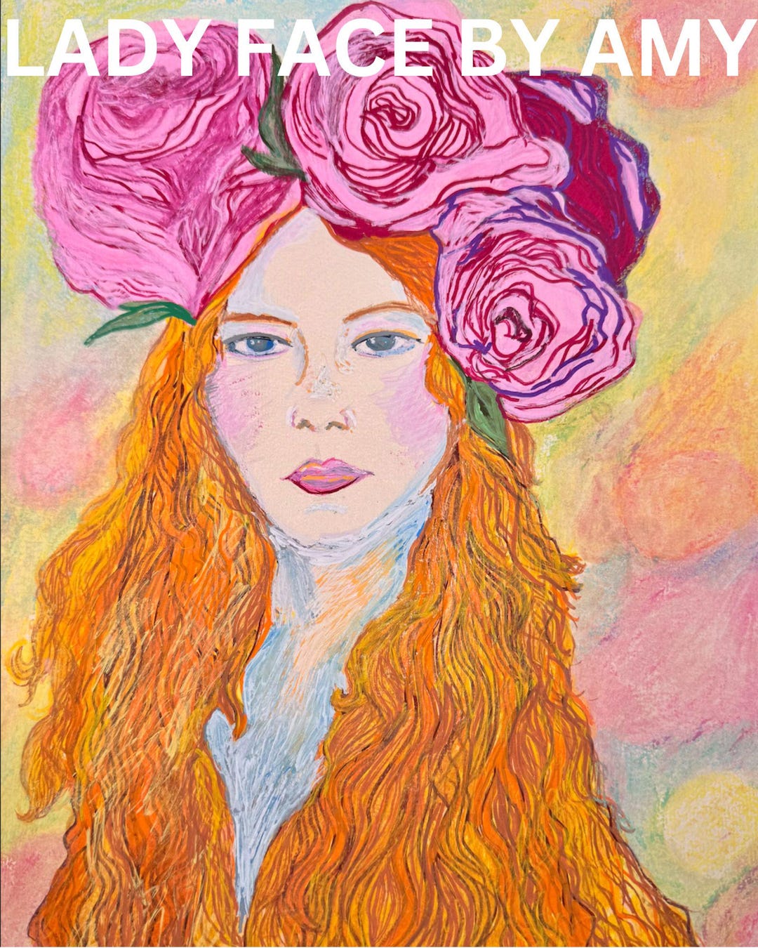 Rosemary; Digital Art Print of Female Portrait, Wall Art, 8"x10 ...