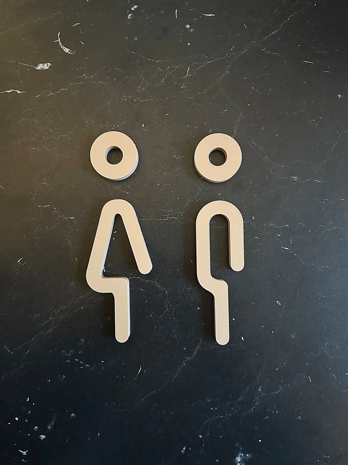 Toilettenschild, WC Schild, Gäste WC-Schild, Badezimmer Dekoration, 3D ...