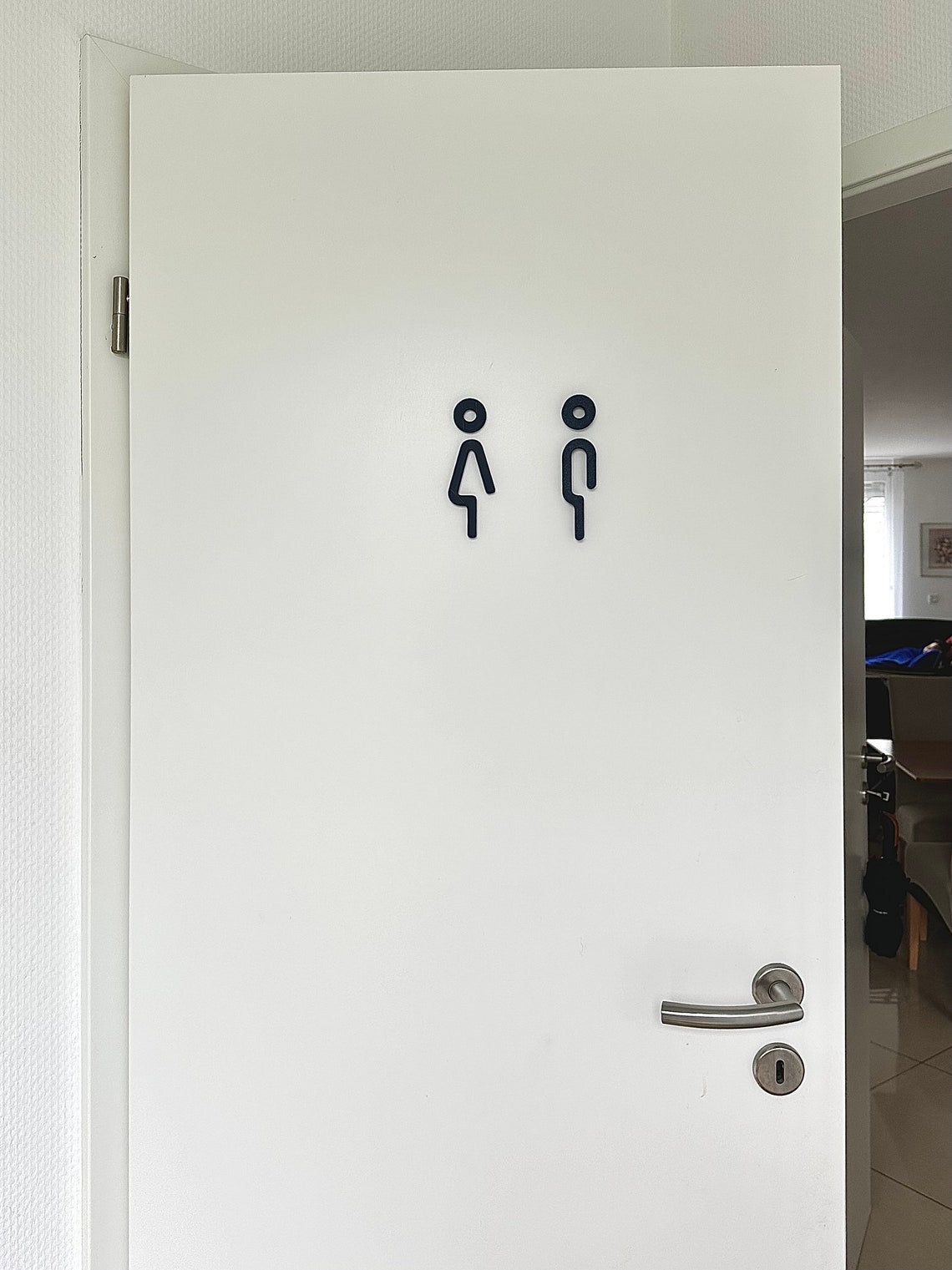 Toilettenschild, WC Schild, Gäste WC-Schild, Badezimmer Dekoration, 3D ...