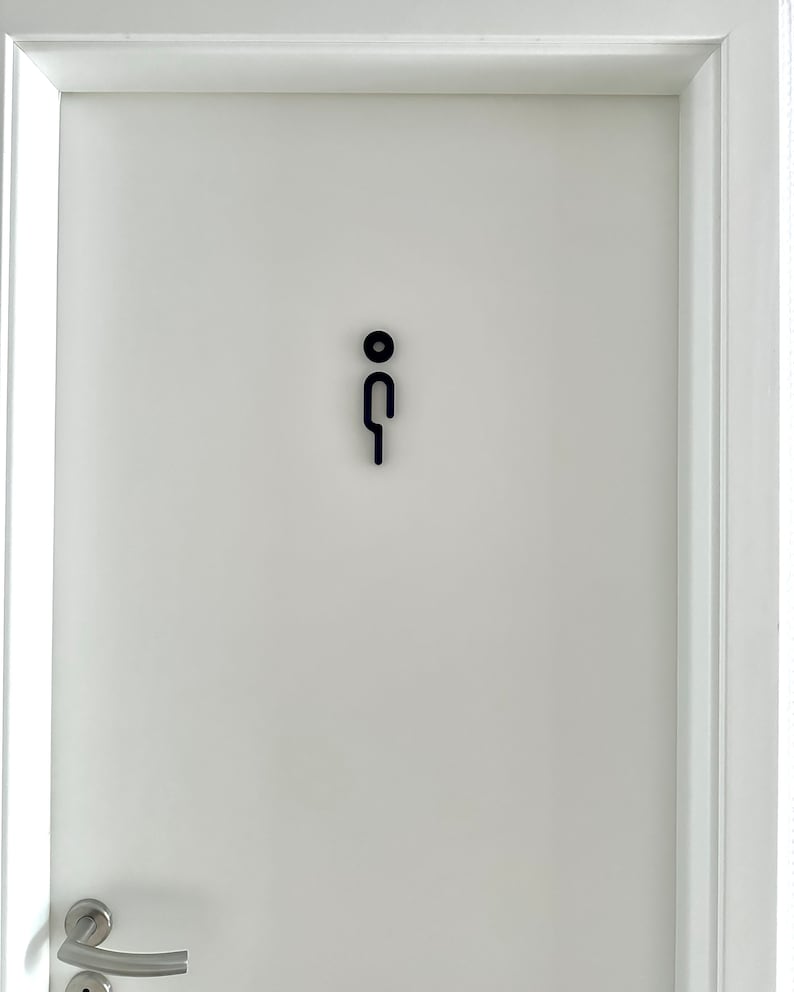 Toilettenschild, WC Schild, Gäste WC-Schild, Badezimmer Dekoration, 3D ...