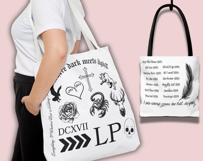 Liam Payne One Direction Tote Bag Iconic Tattoo Art, Music, Lyrics ...