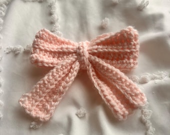 Pink Handmade Crochet Charm Bow Keychain. Coquette Keychain. - Etsy