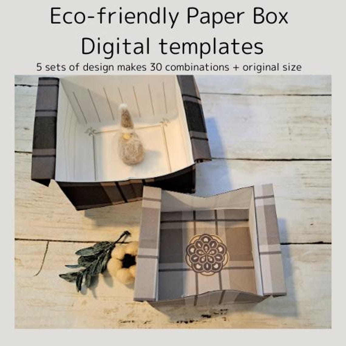 Eco-friendly Paper Box Digital Templates Dot 1—easy Craft for Everyone ...