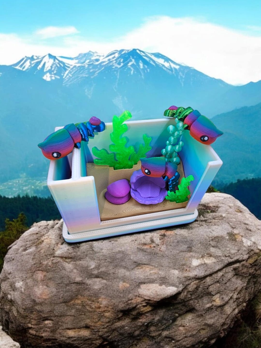 Mini & Micro Aquarium Set - 3D Printed Aquarium With Shrimp Flexi's ...