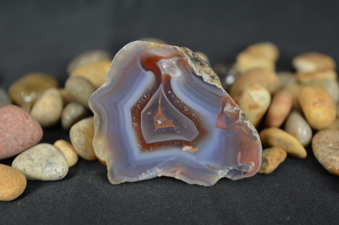 Lovely Laguna Agate Specimen Half Polished Nodule Raw Rough Geode ...