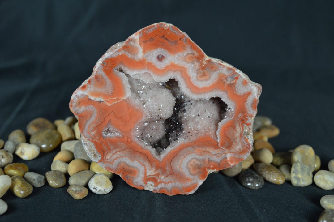 Stunning Large Dulcote Agate Specimen Quartz Calcite and Goethite From ...