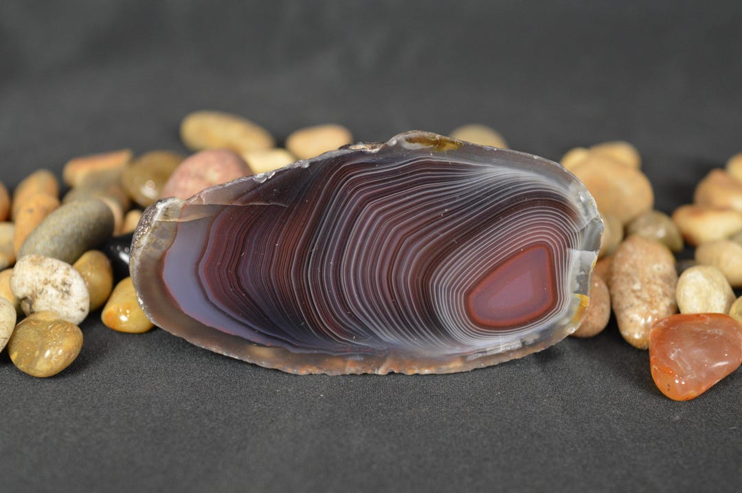 Beautiful Botswana Agate Specimen Half Polished Nodule Raw Rough Geode (BT1) - Etsy