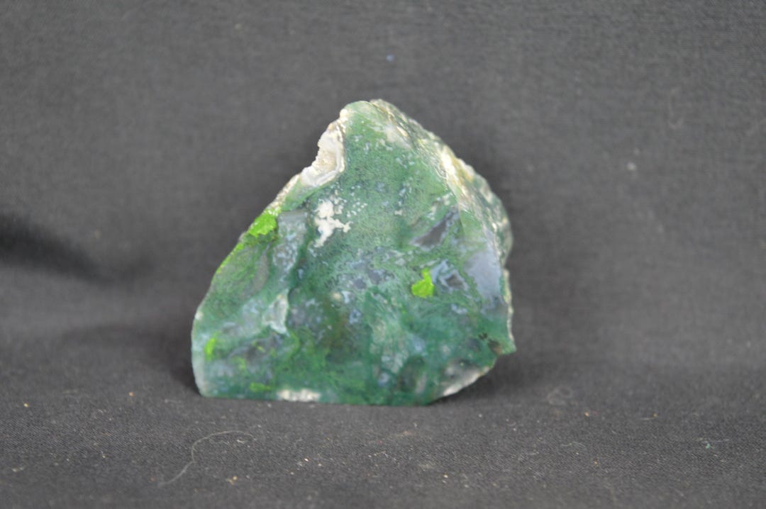 Gorgeous Moss Agate India Specimen Unpolished Chakra Meditation Raw ...