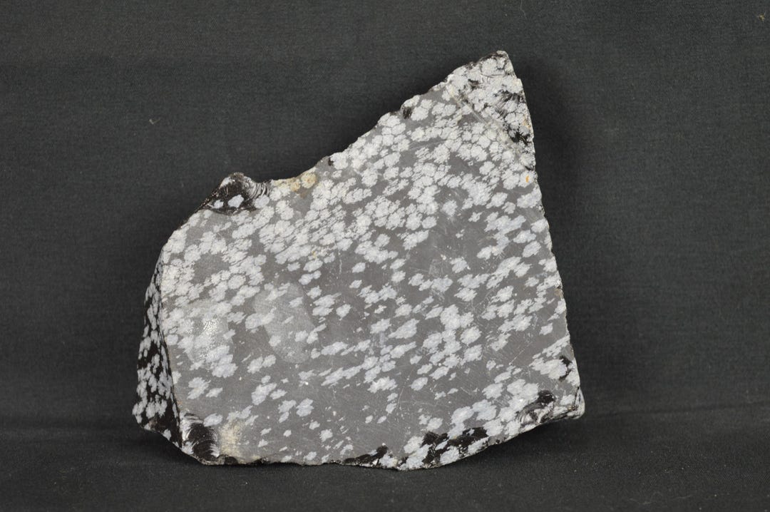 Stunning Snowflake Obsidian Slab Specimen Chakra Meditation Raw Rough ...