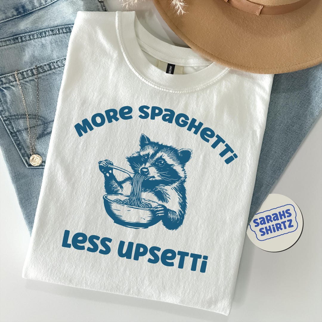 Pasta Shirt, Spaghetti T Shirt, Racoon Food Shirts for Children, Pasta ...