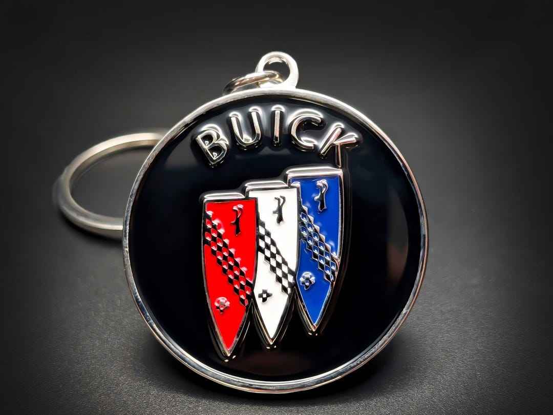 Buick Vintage Emblem Keychain Badge: Double-sided Metal Design, Regal ...