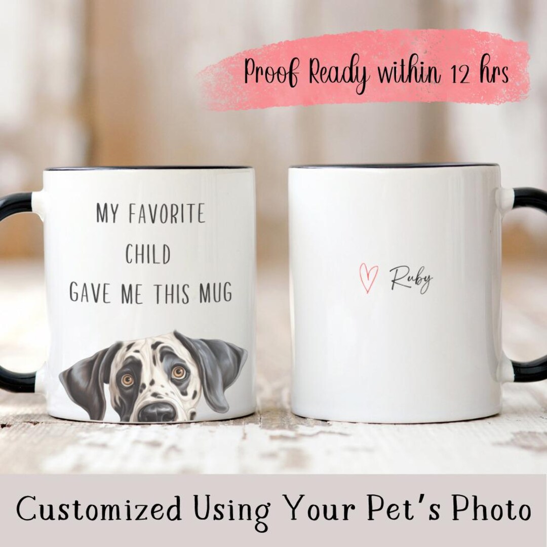 Personalized Great Dane Mug | Custom Pet Photo Gift - Etsy
