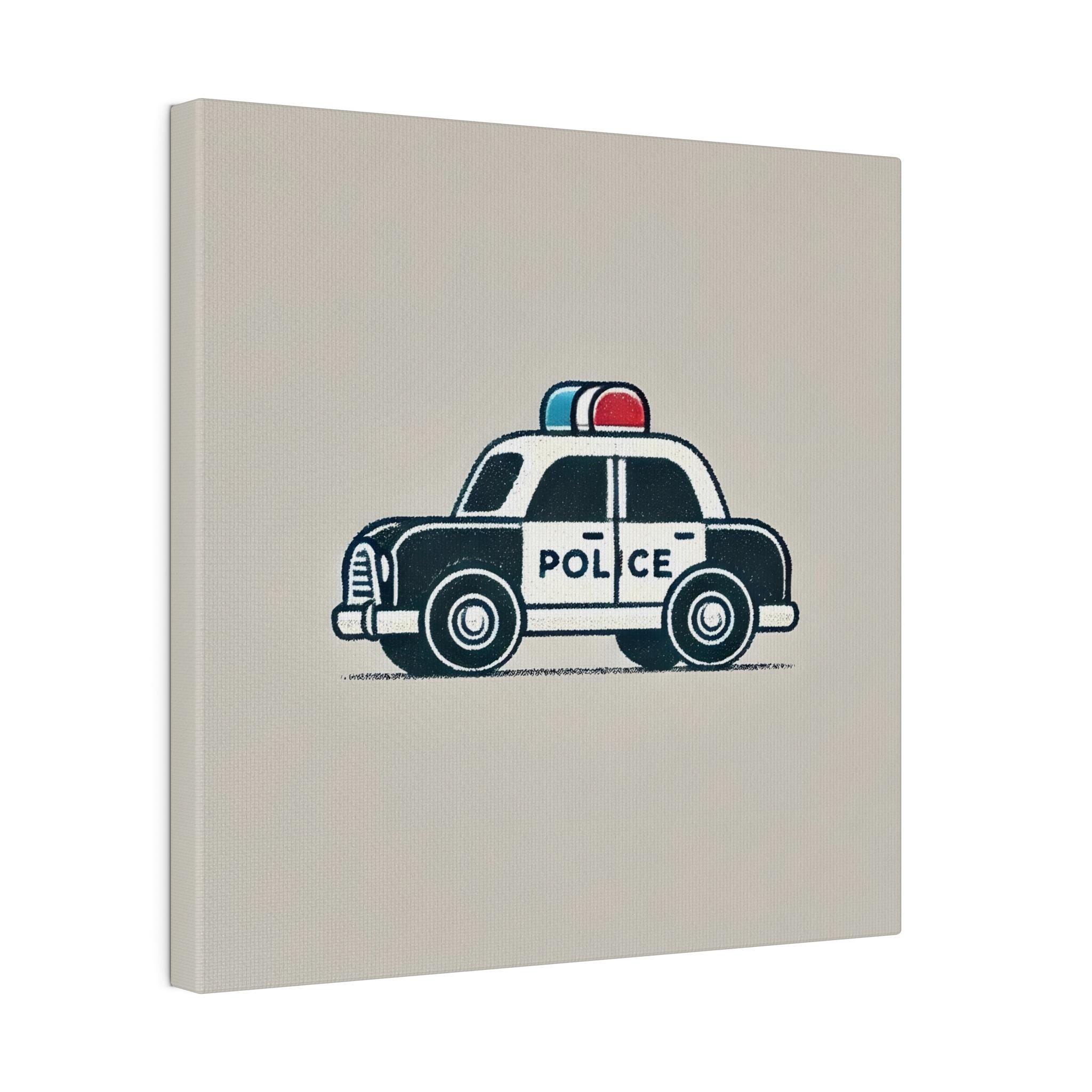 Vintage Style Police Car Nursery Print Pencil Drawing for Kids Room ...