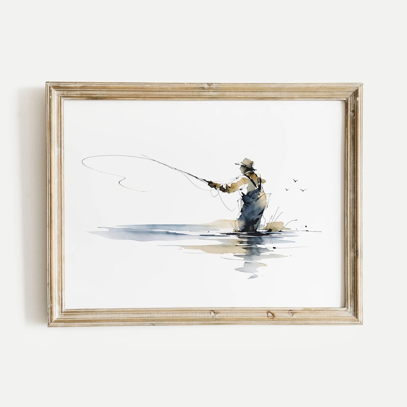 Fly Fishing Modern Art - Etsy
