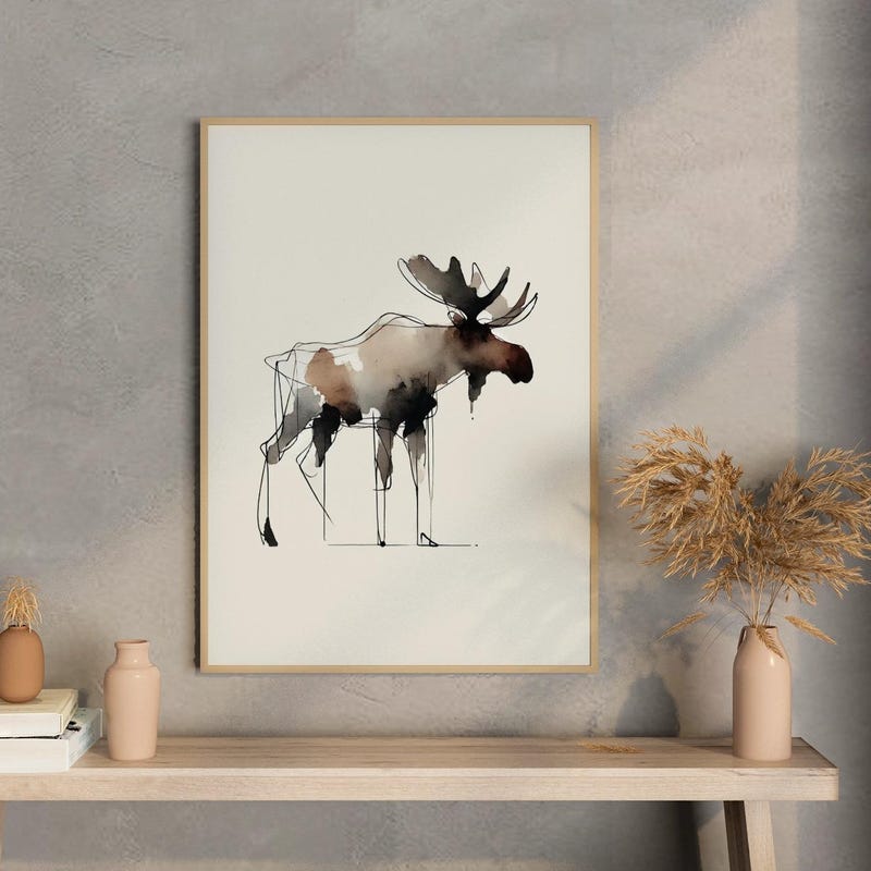 Wildlife Moose Poster - Etsy