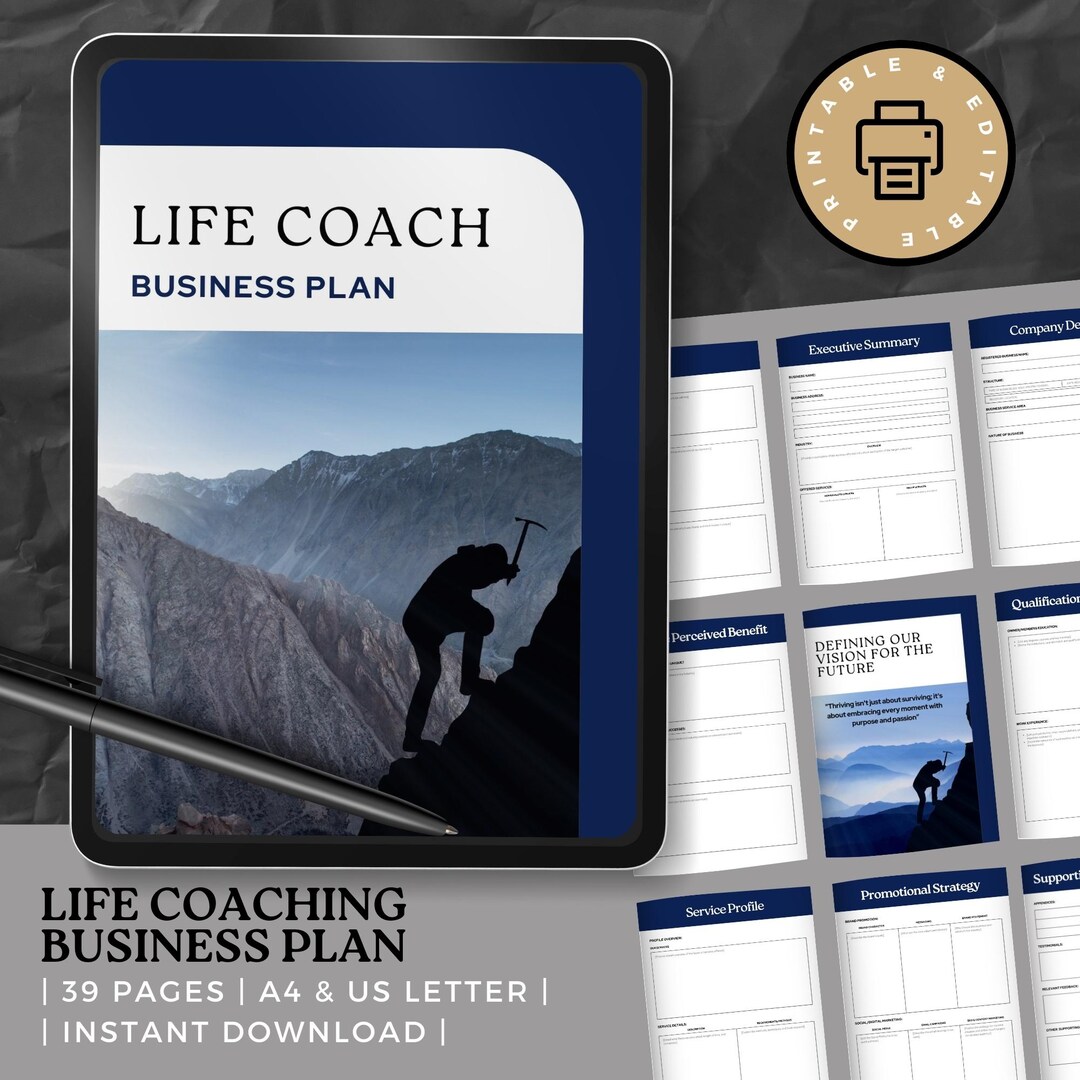 Life Coach Business Plan Template Start-up Business Coaching Tools ...