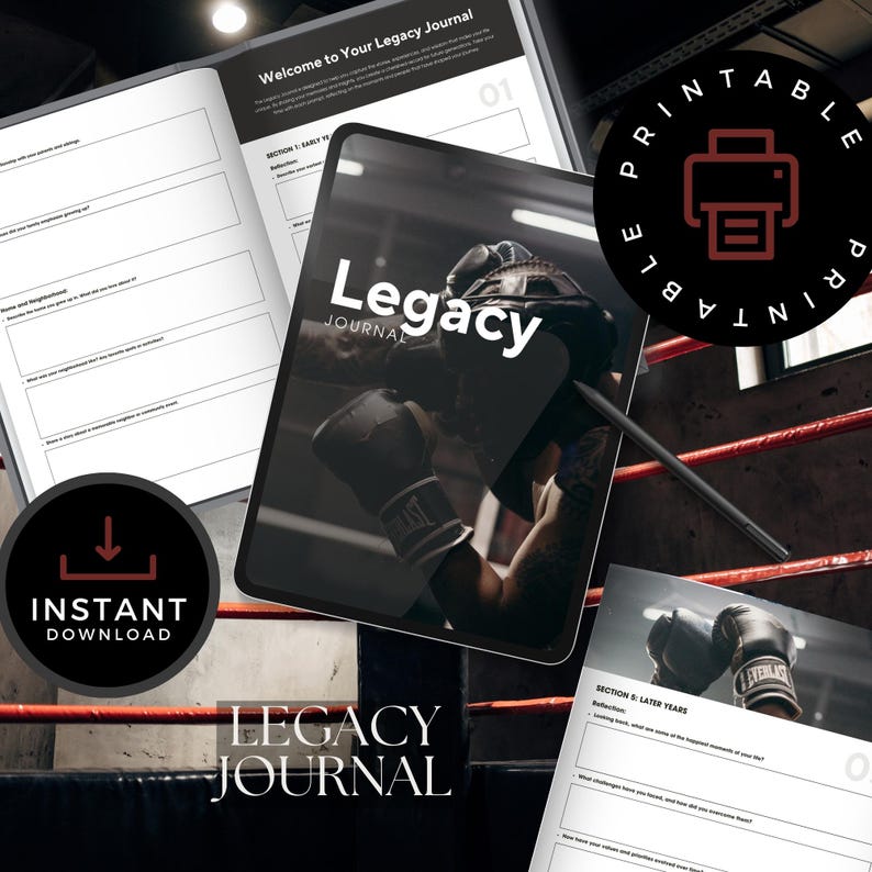 Legacy Journal Template Family History Keepsake Customizable Memory ...