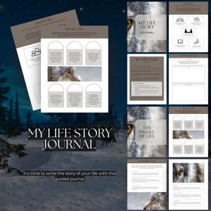 Life Story Journal Template Printable Memory Book Personal Reflection ...