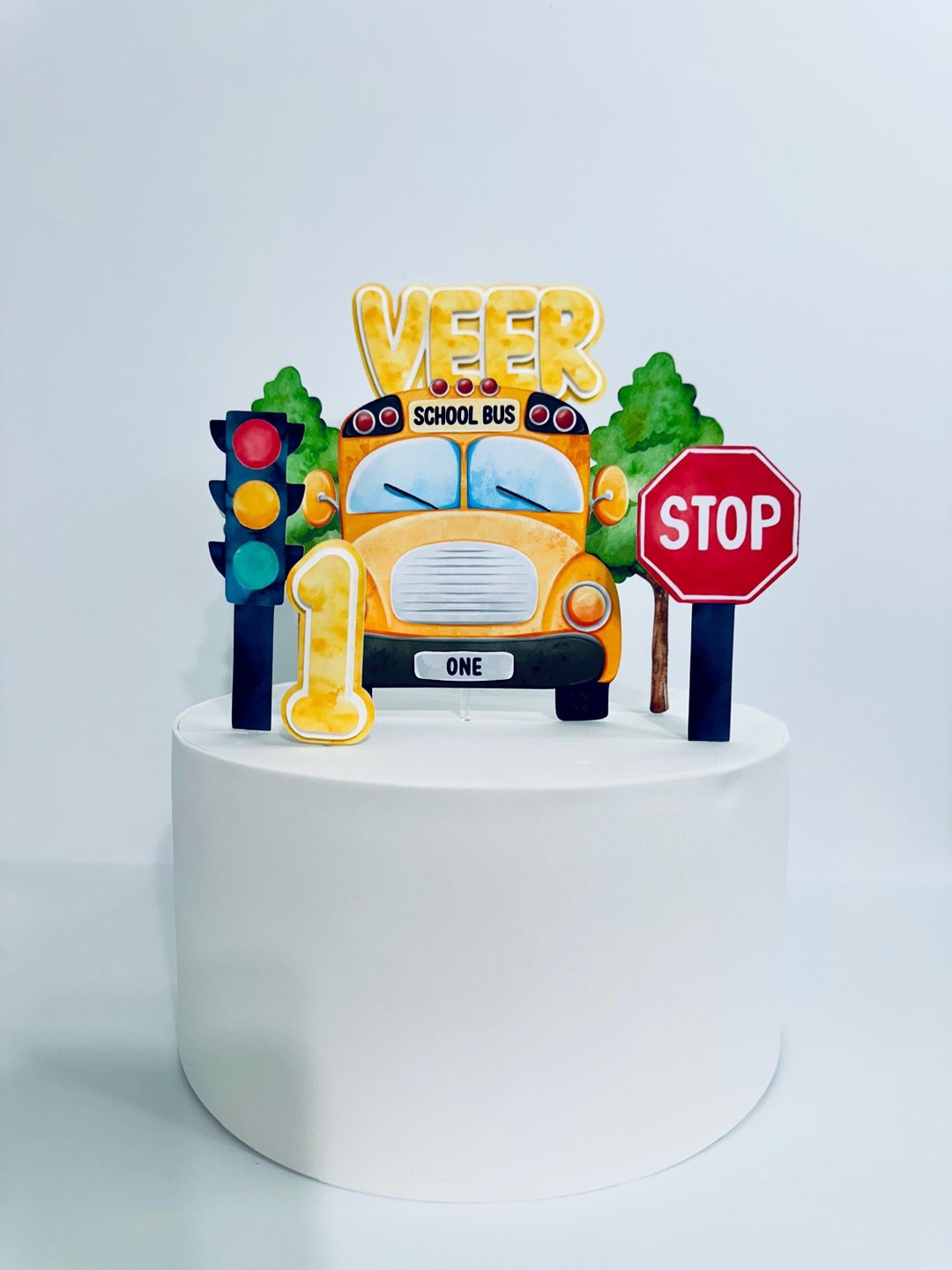 School Bus Cake Topper / School Bus Party / School Bus Birthday ...