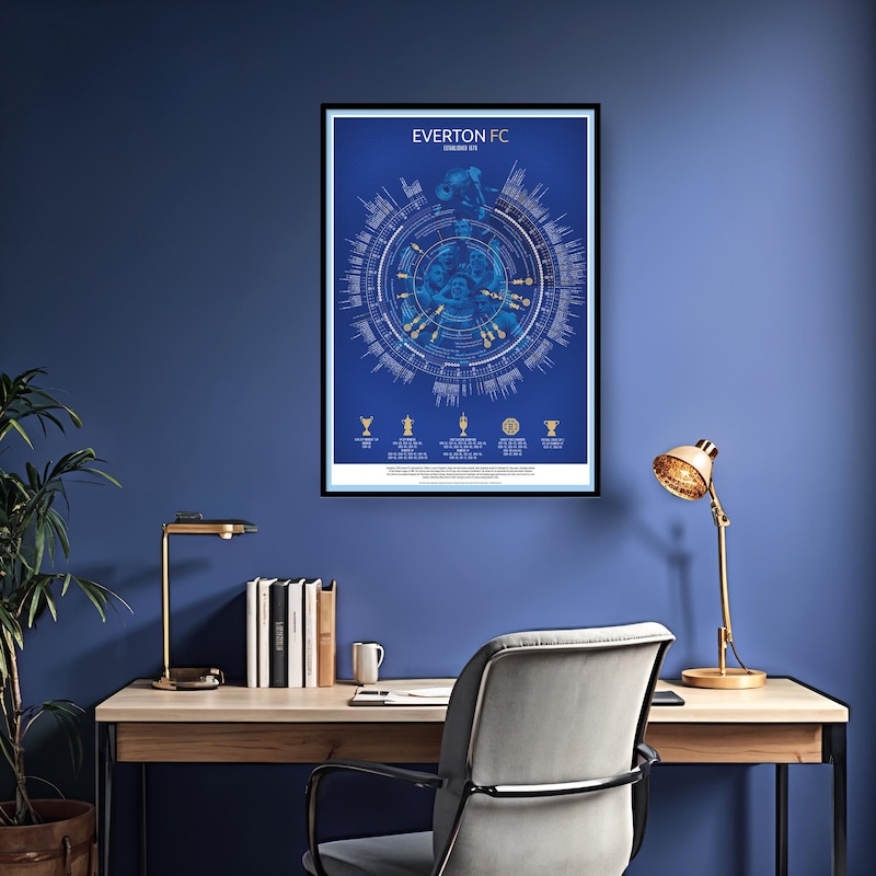 Everton Team Print - Etsy UK