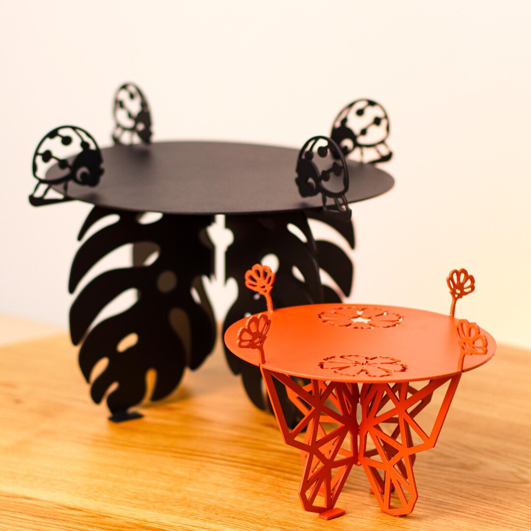 Metal Plant Stand Black and Orange Steel Flower Display Gift - Etsy