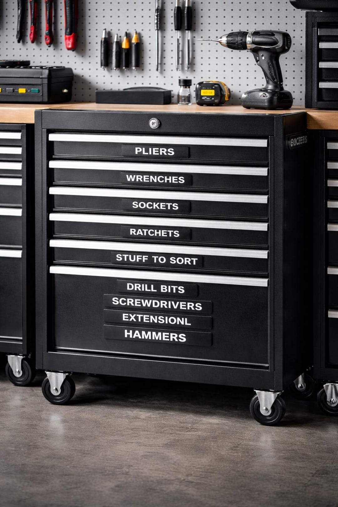 Toolbox Drawer Labels - Large Size - Easy Read - Magnetic - Smooth ...