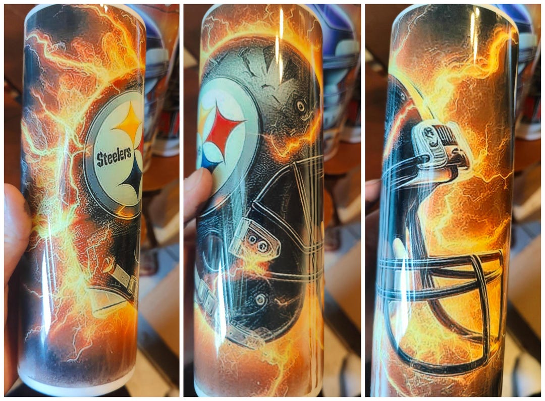 Pittsburgh Steelers Football Sublimation Tumbler 20oz Hot/cold Handmade ...