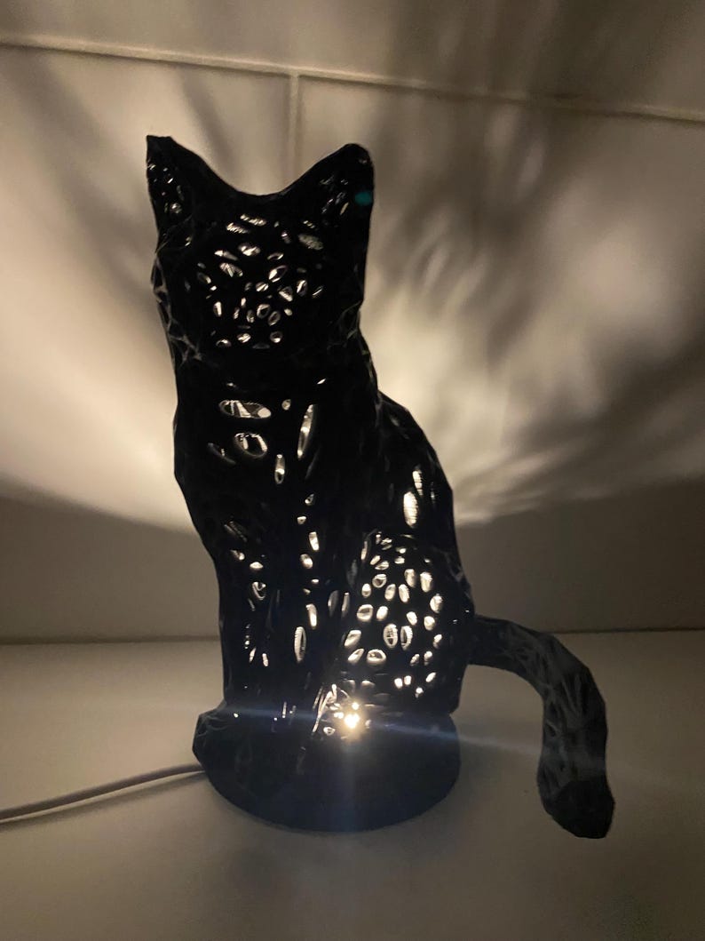 Magical Black Cat Night Light – Cozy LED Lamp for Cat Lovers, Cute ...