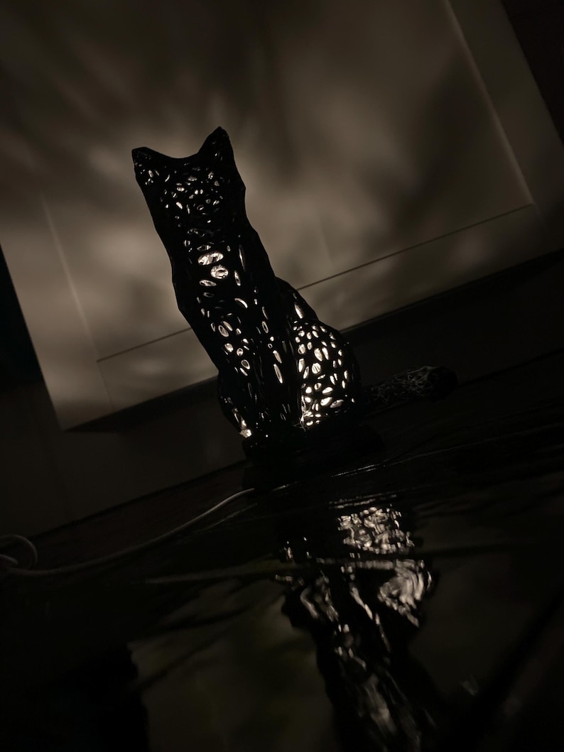Magical Black Cat Night Light – Cozy LED Lamp for Cat Lovers, Cute ...