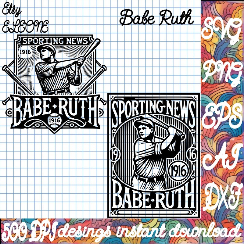 Babe Ruth - Etsy