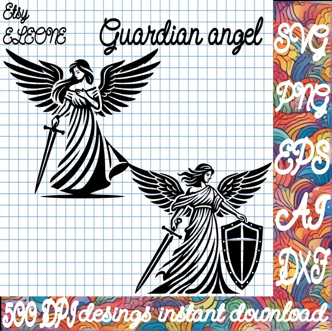 Guardian Angel Svg, Angel Svg, Angel Png, Svgpngpdfaiepsdxf, Files for ...