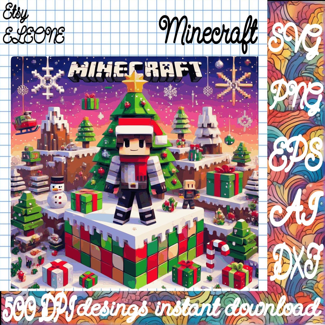 Minecraft SVG Bundle Pixel Art Svg for Laser Cutting Crafting Files for ...