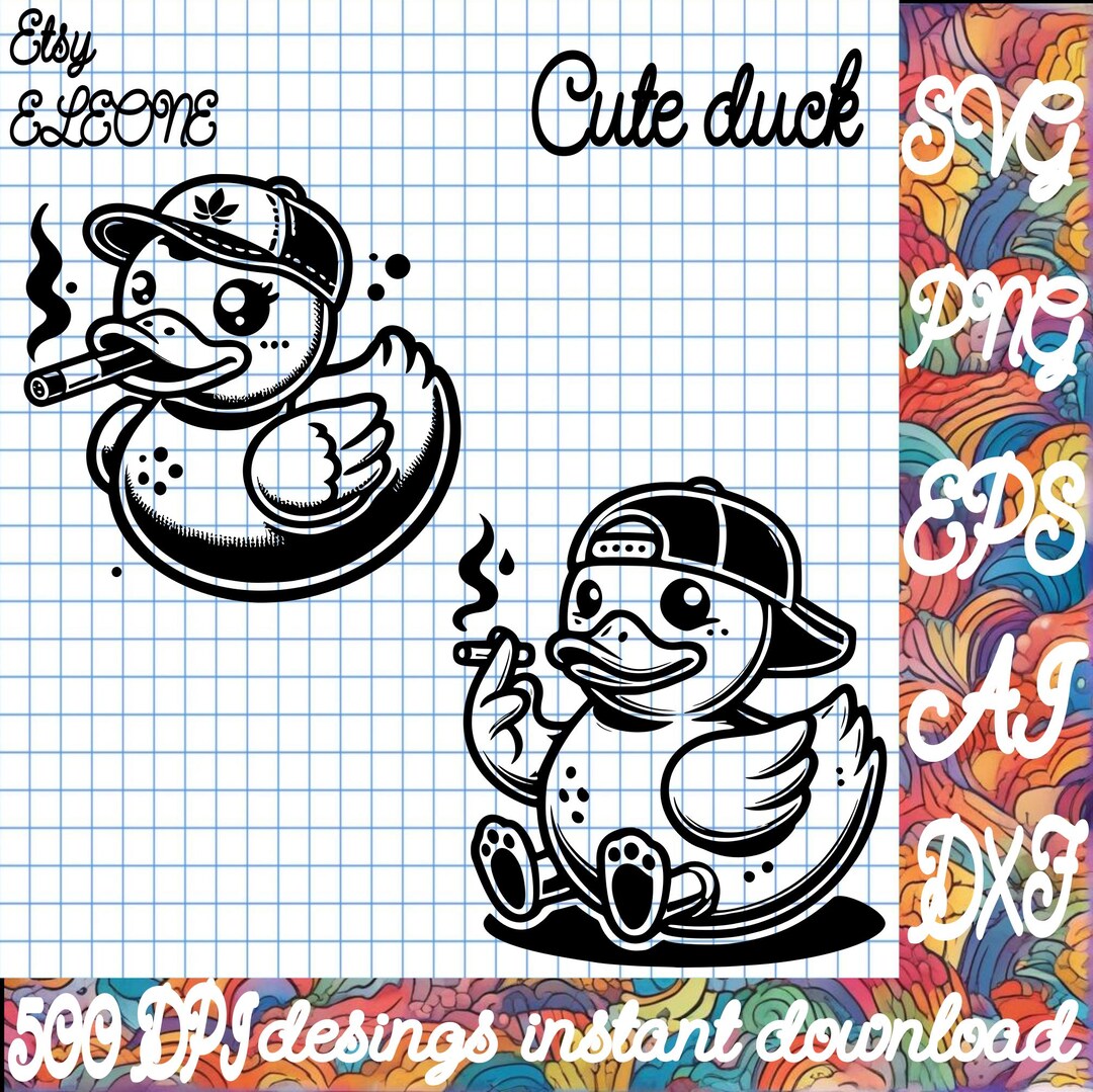 Cute Duck SVG Bundle, Happy Duckling Quack SVG Pack, Cricut Silhouette ...