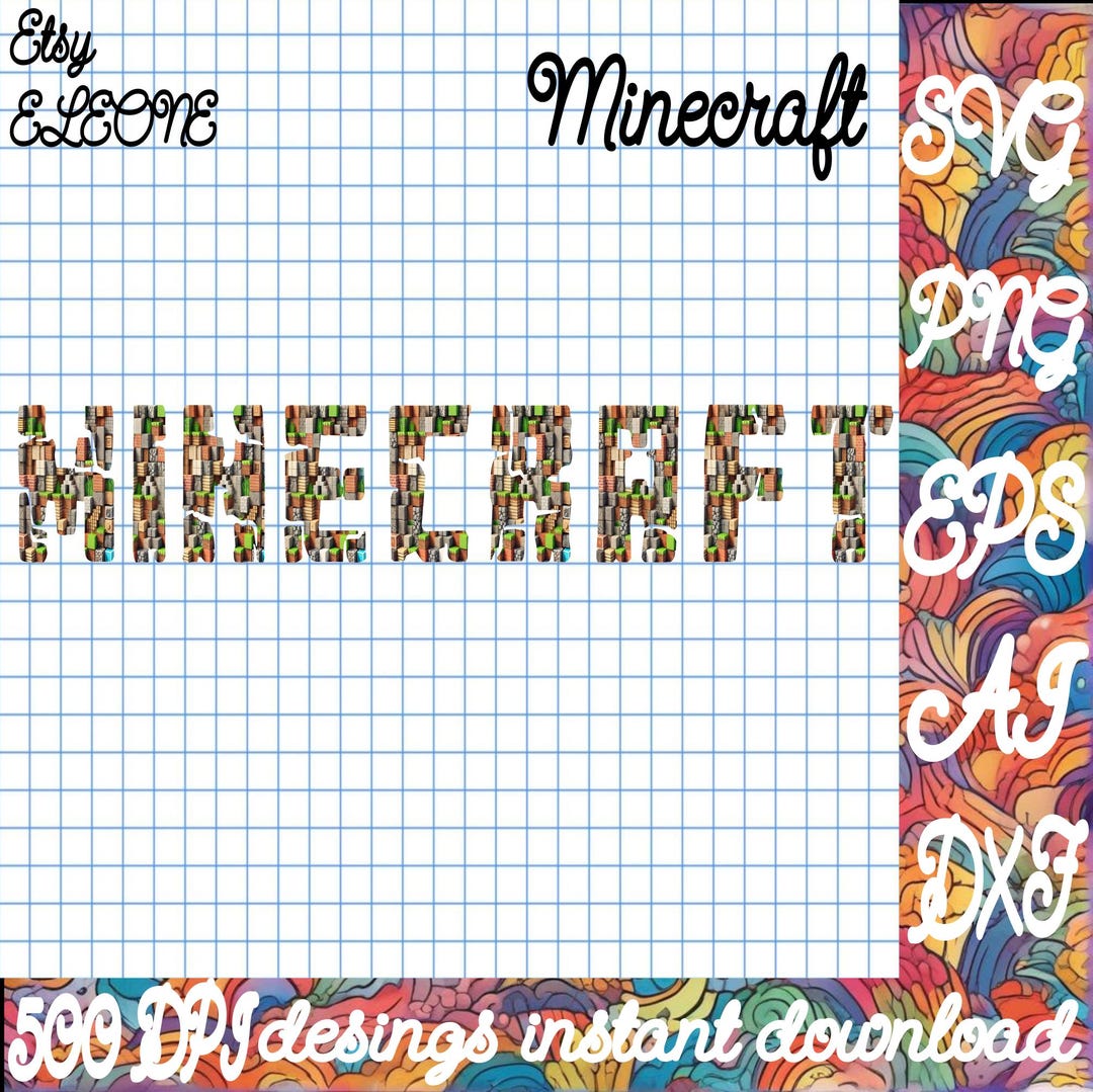 Minecraft SVG Bundle | Pixel Art Svg for Laser Cutting | Crafting Files ...