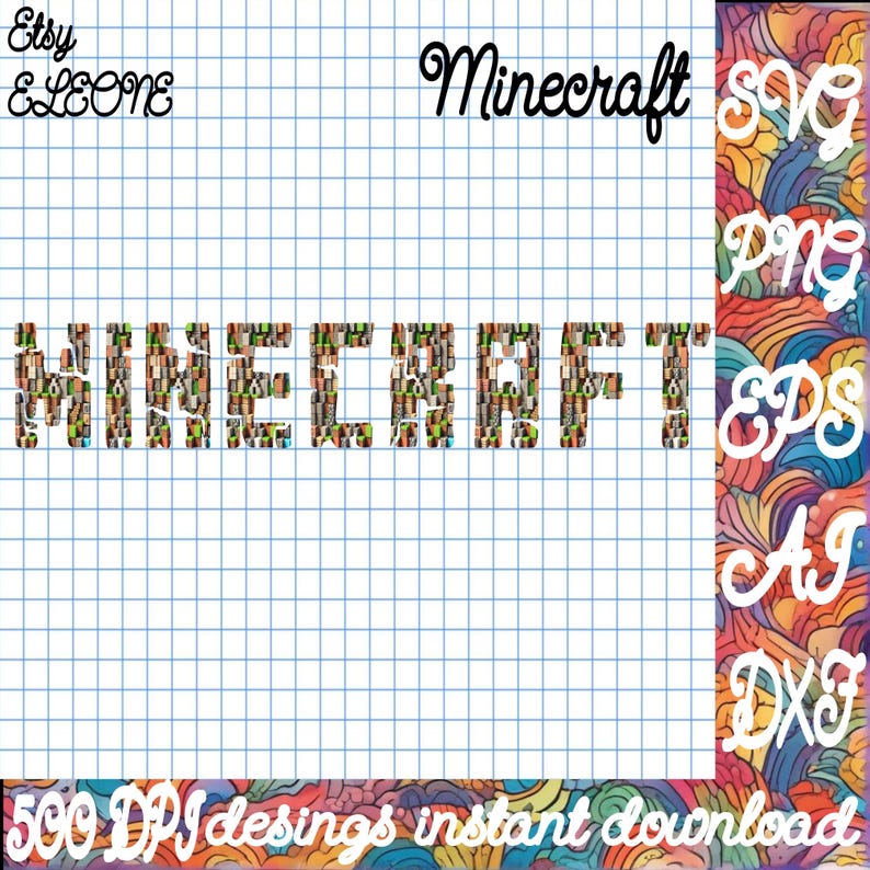 Minecraft SVG Bundle Pixel Art Svg for Laser Cutting Crafting Files for ...